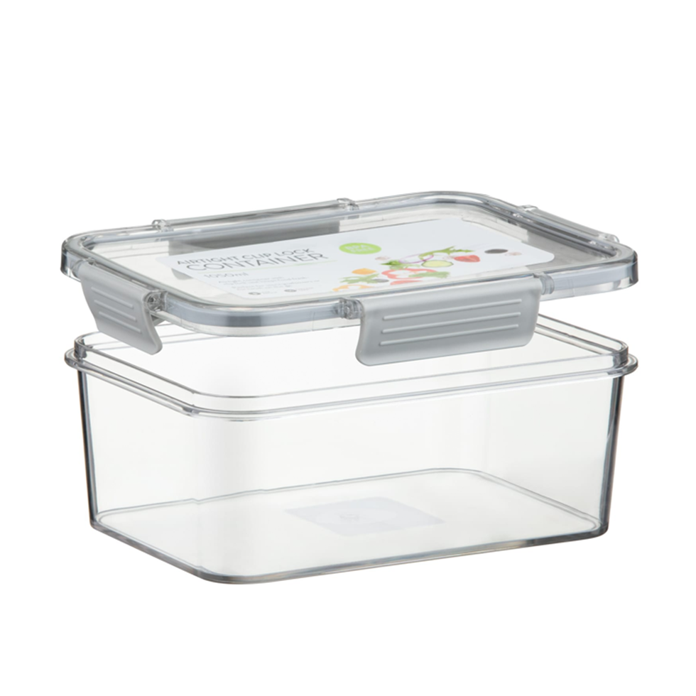 Clip Lock Food Container Grey 1050ml | Home | Crackerjack