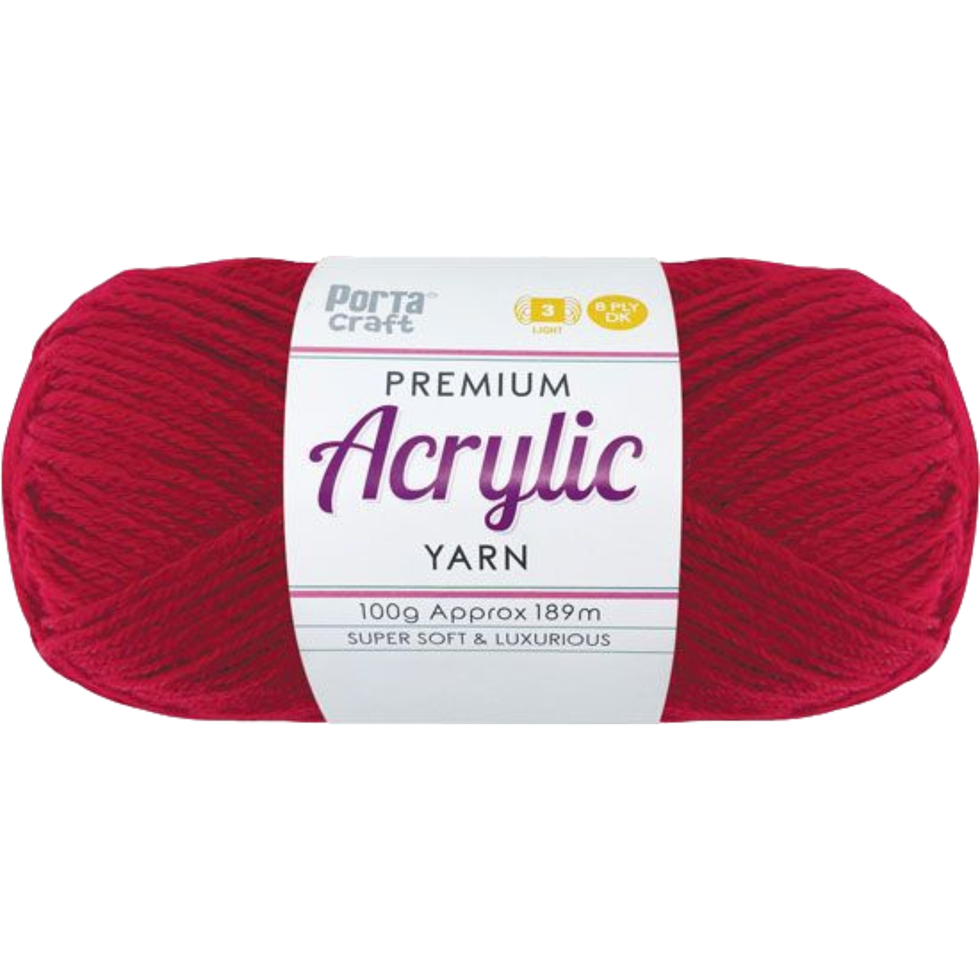 Premium Acrylic Yarn Ruby 8ply 100g | Stationery, Party & Craft