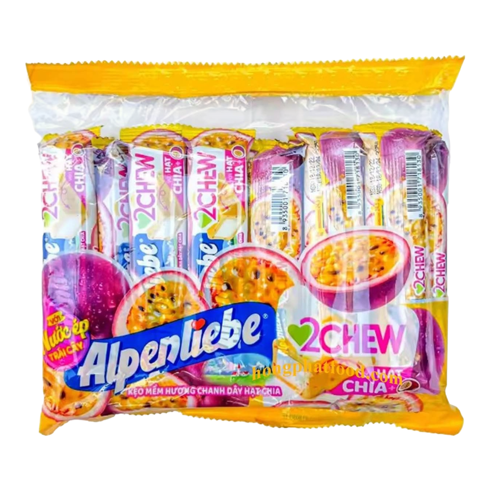 Alpenliebe 2Chew Soft Candy Chia & Passion Fruit 392g | Confectionery