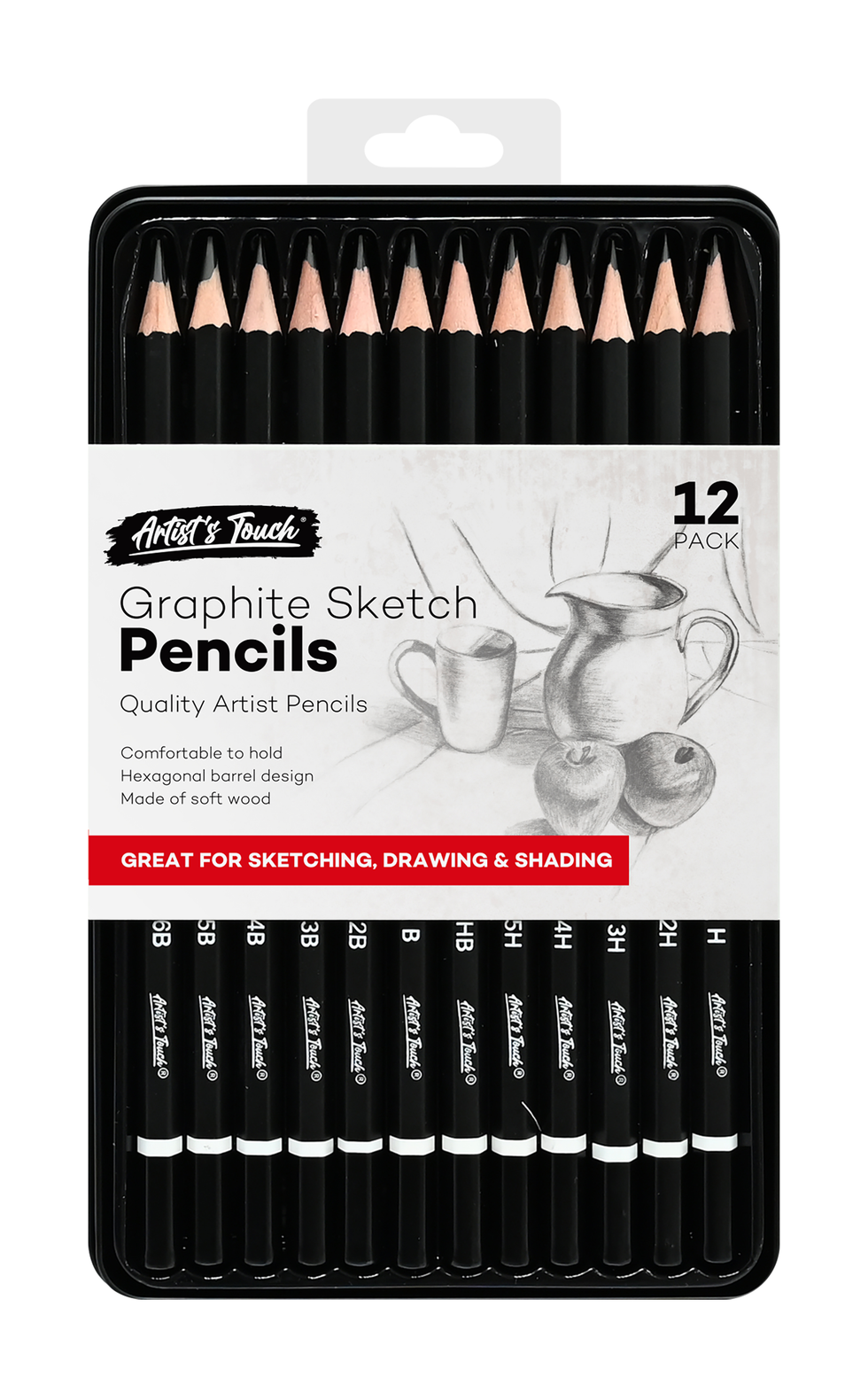 Artist Touch Graphite Sketch Pencils 12pk | Stationery, Party & Craft