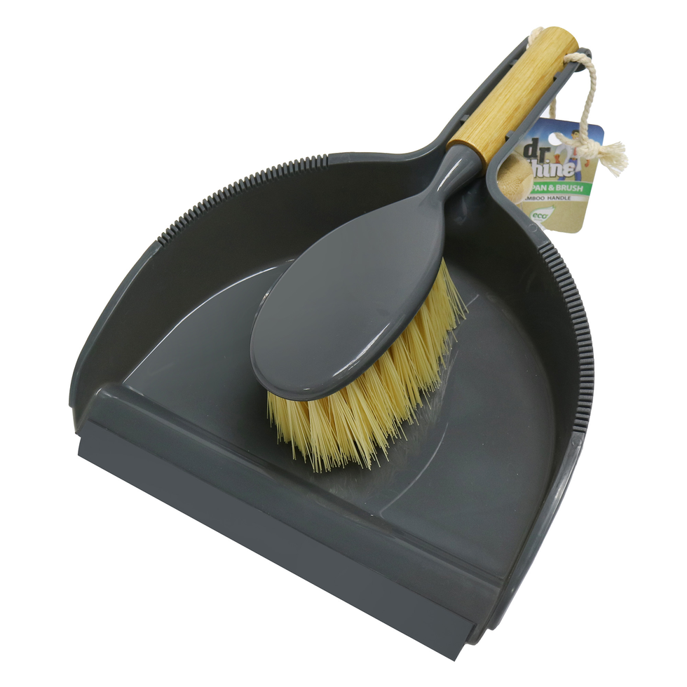 Bamboo Dust Pan & Brush Set | Household | Crackerjack