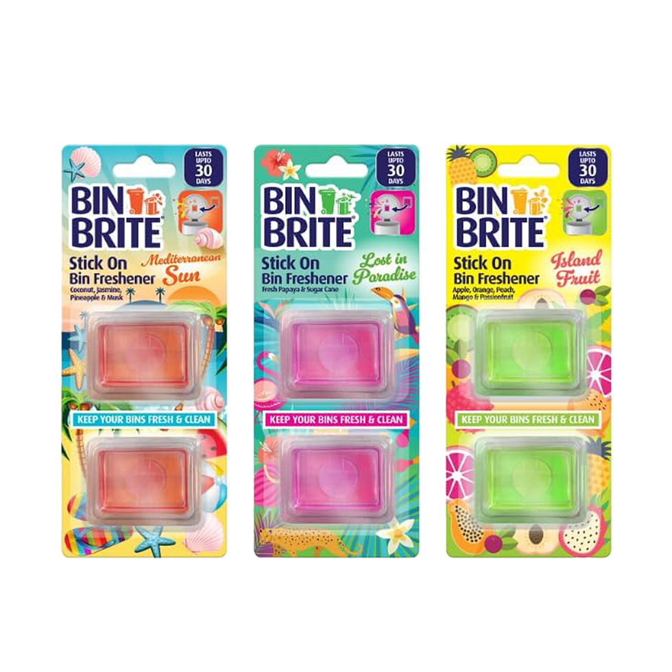 Bin Brite Stick On Freshener Tropical 2pk Assorted | Household