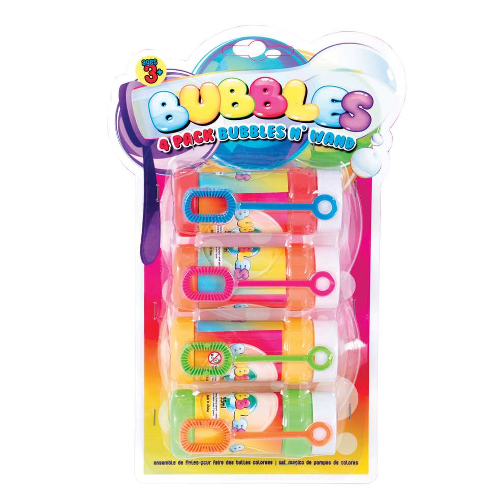Bubbles 4pk 55ml | Toys | Crackerjack