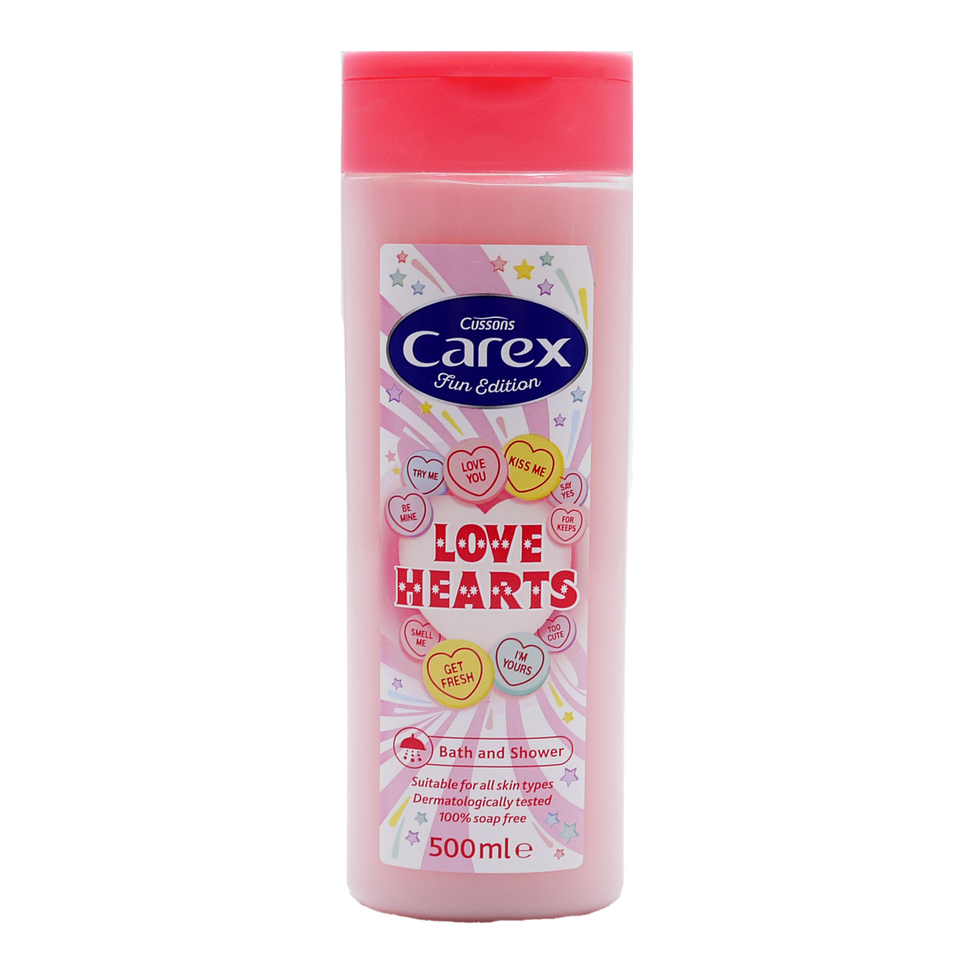 Carex Shower Cream Love Hearts 500ml | Health & Beauty