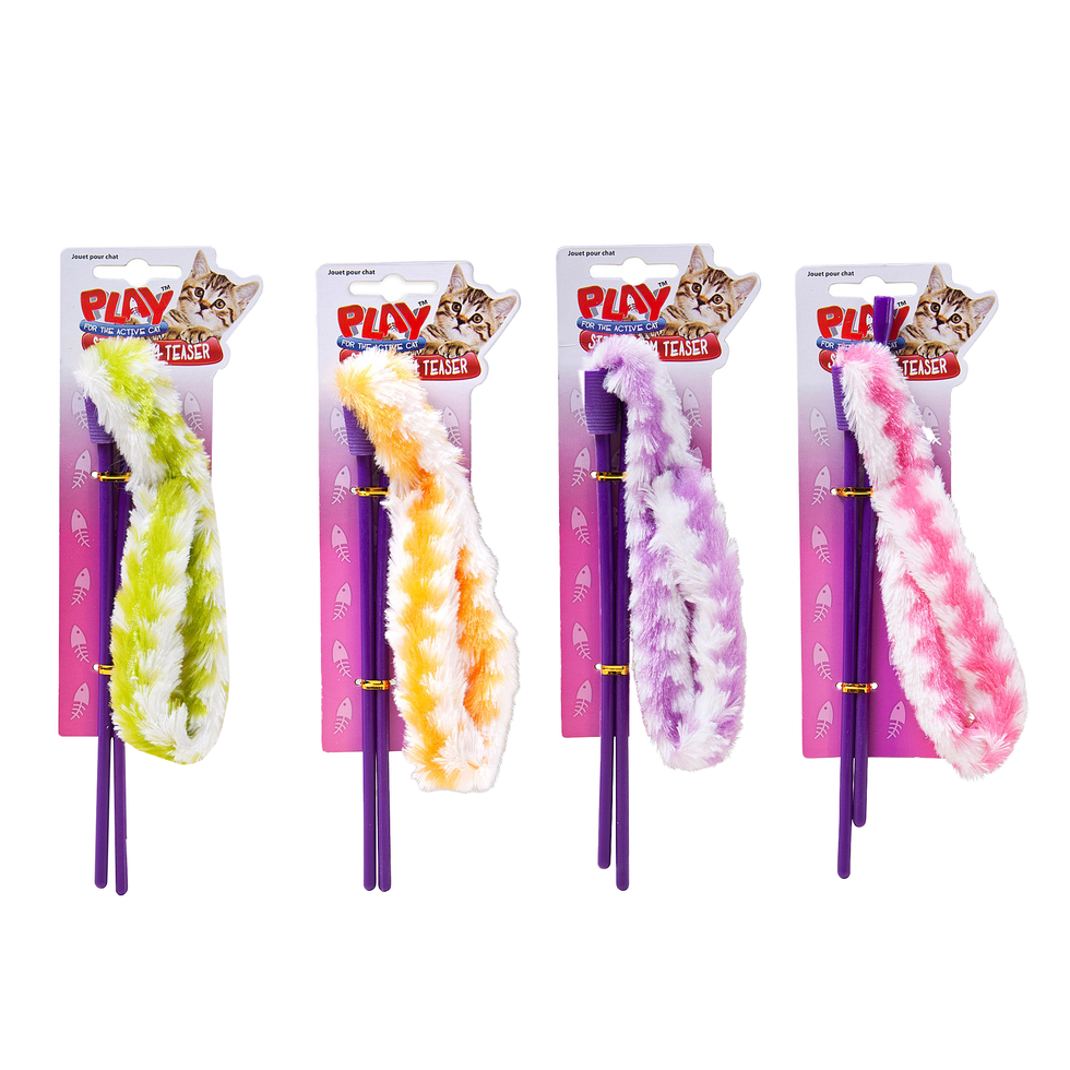 Cat Plush Teaser With Stick Assorted | Cats | Product
