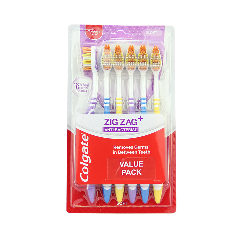 Colgate Toothbrush Zigzag Soft 6pk | Health & Beauty