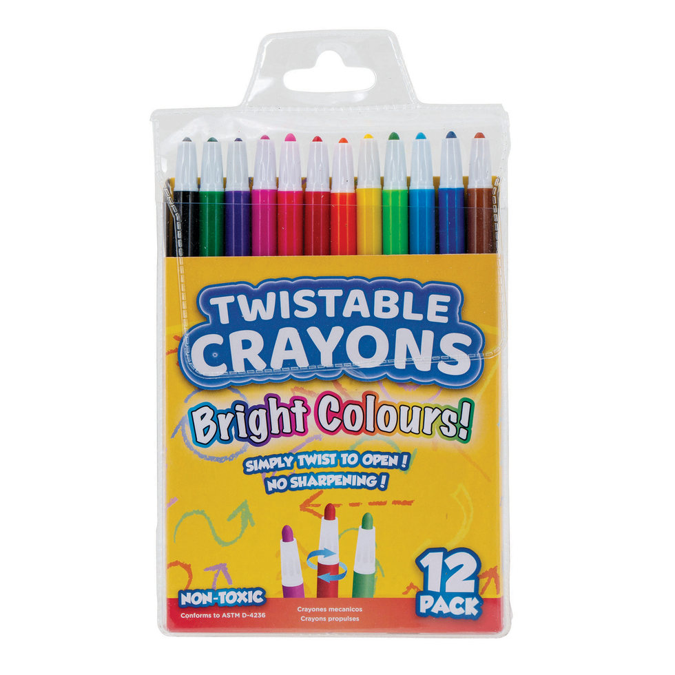 Colouring Wax Twistable 12pk | Stationery, Party & Craft