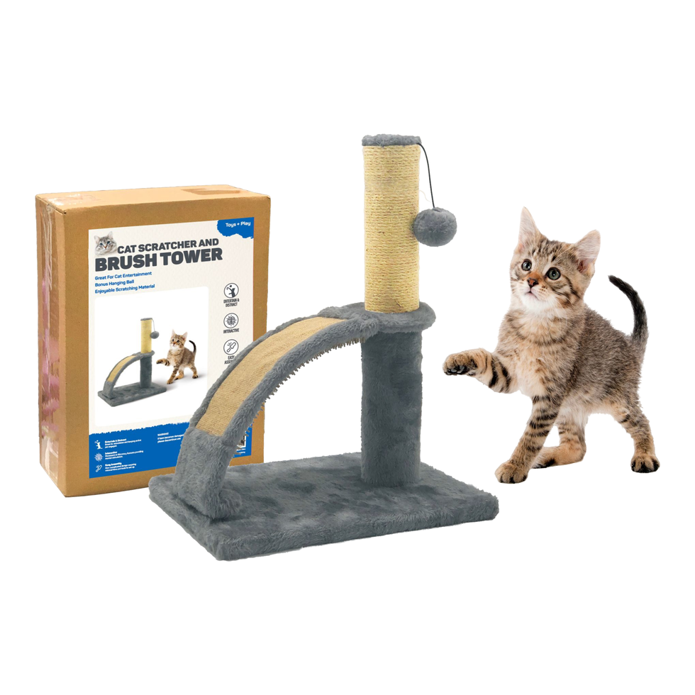 Cat Scratcher & Brush Tower | Pet | Crackerjack