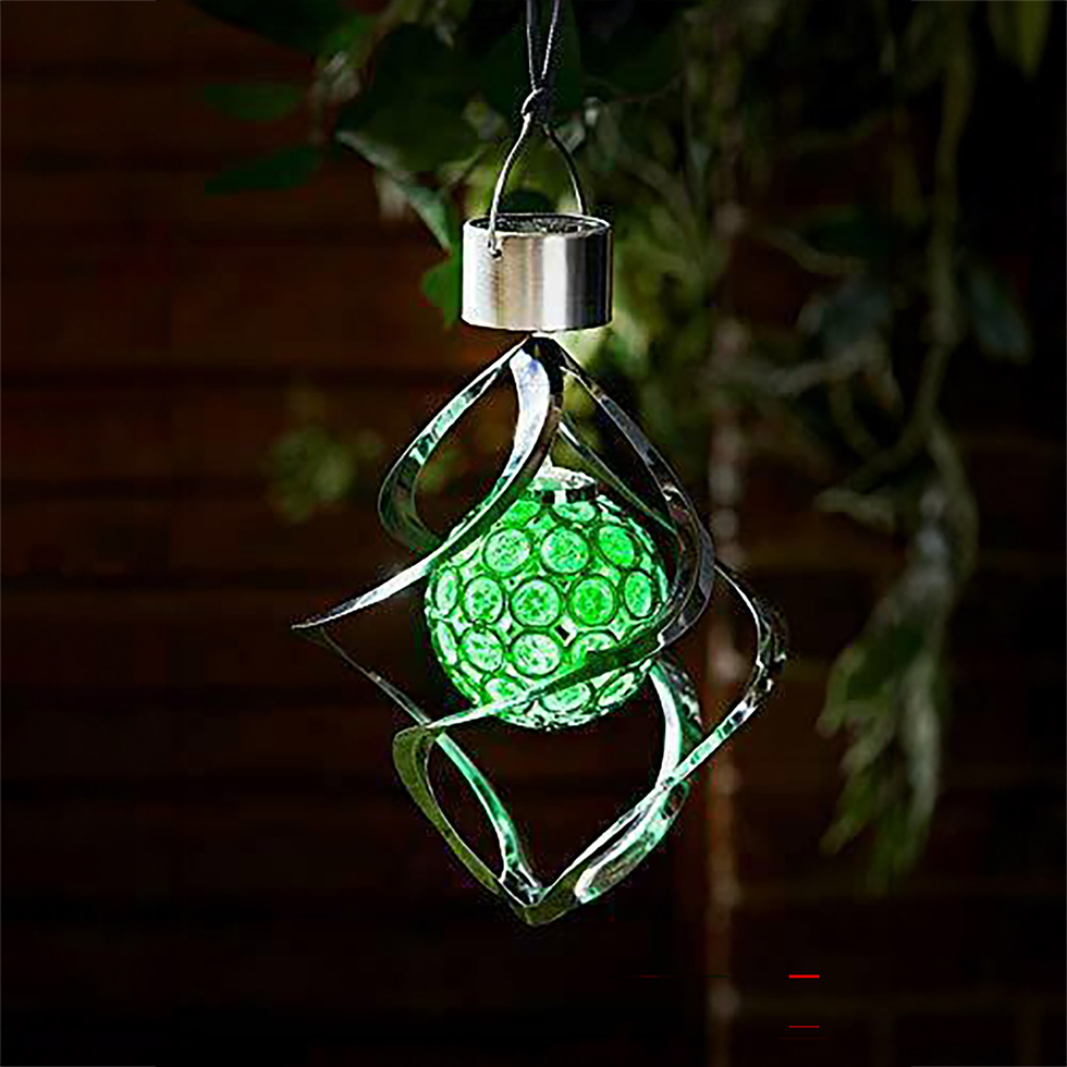 Deluxe 'Dallas' 3D Saturn Solar Wind Spinner Assorted | Gardening