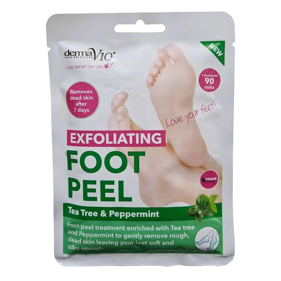 Derma V10 Exfoliating Foot Peel Tea Tree & Peppermint 1pk | Health & Beauty