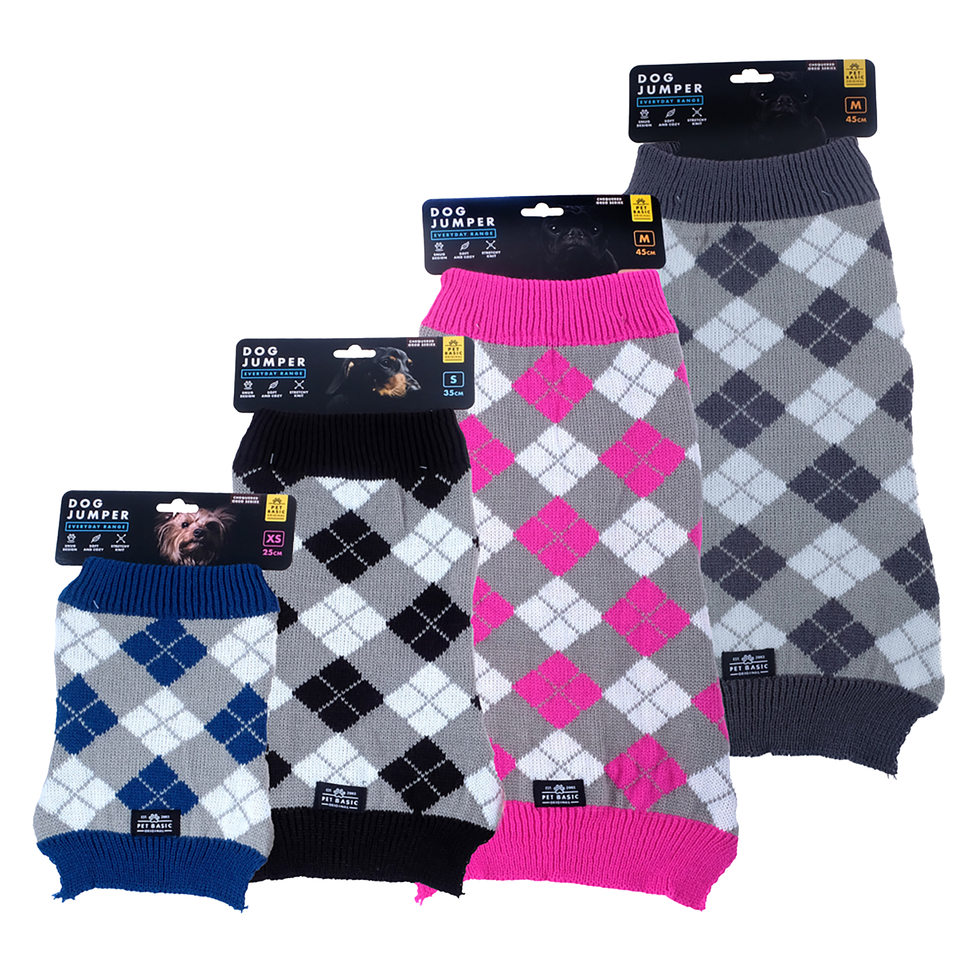 Dog Jumper Chequered Assorted | Pet | Crackerjack