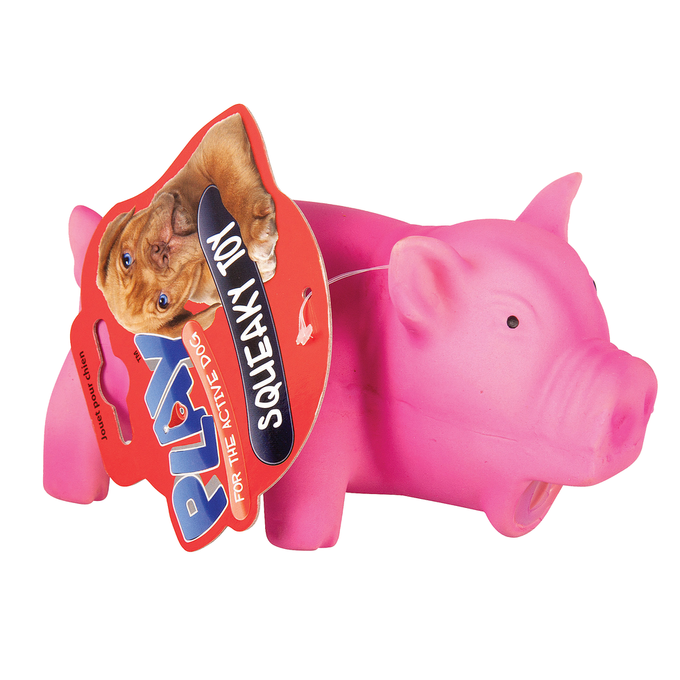 Dog Toy Squeaky Pig or Hippo Latex Assorted | Pet
