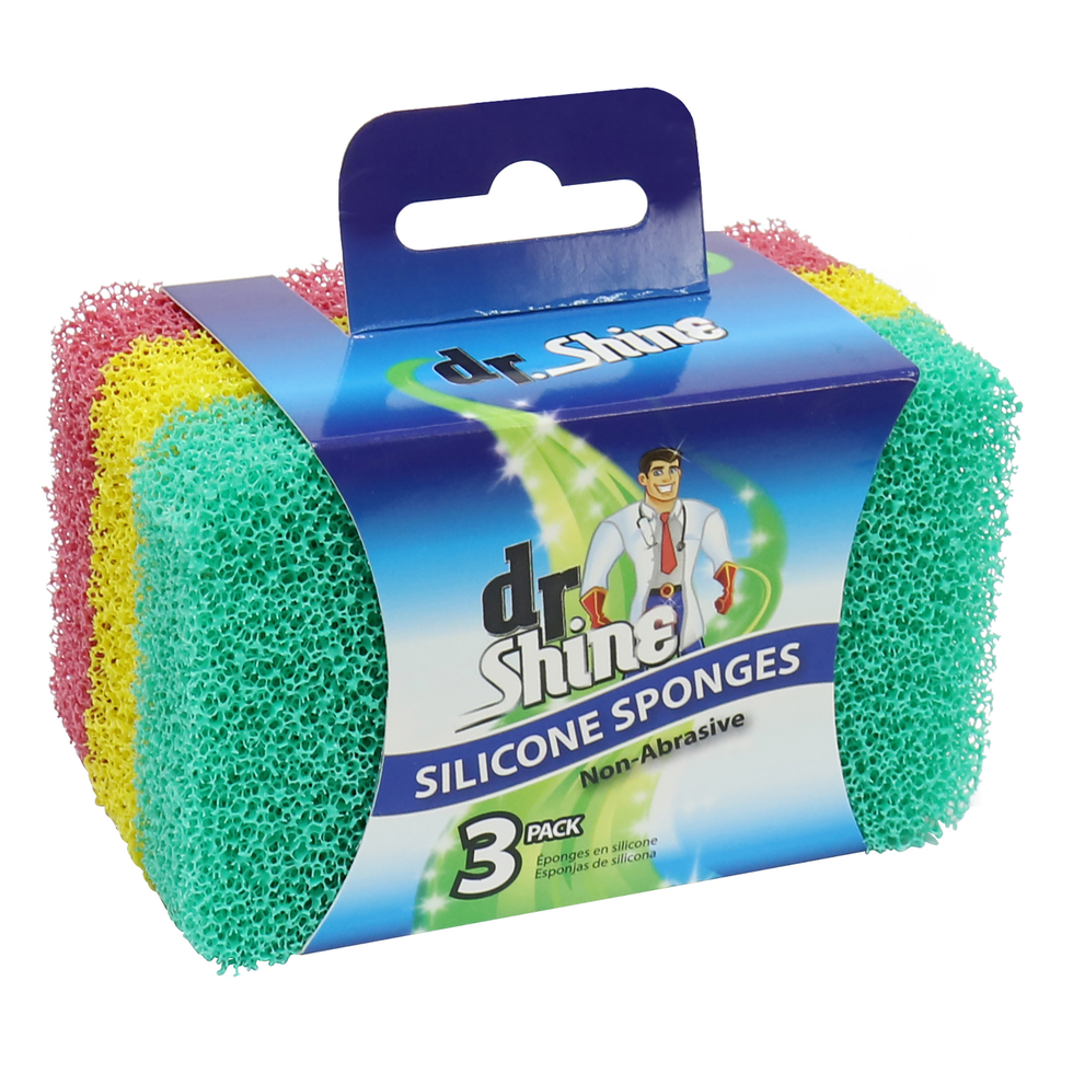 Dr Shine Silicone Sponges 3Pk | Household | Crackerjack