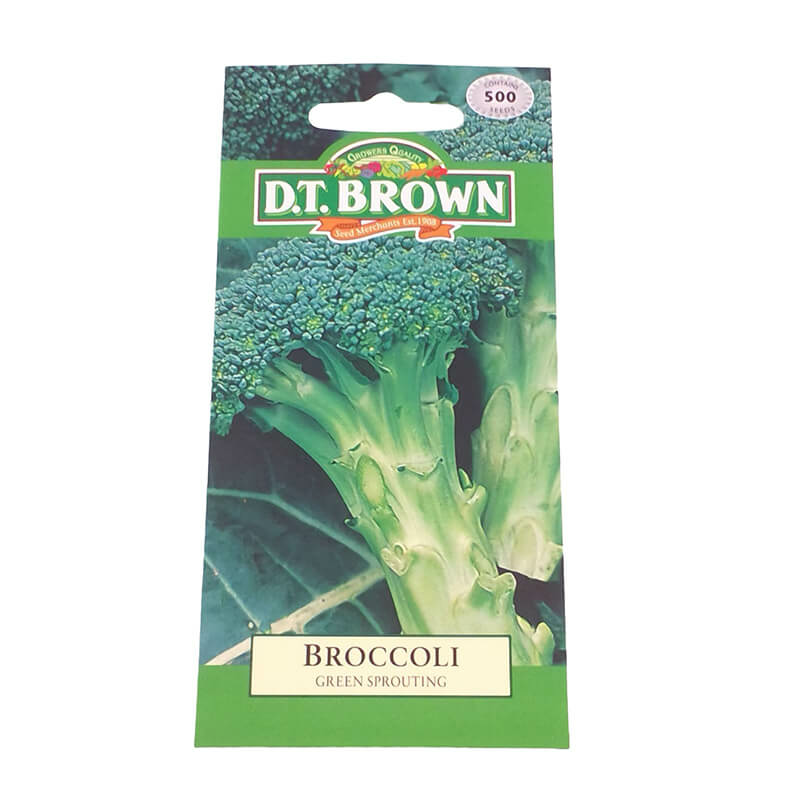 DT Brown Broccoli Green Sprouting Seeds Packet | Gardening