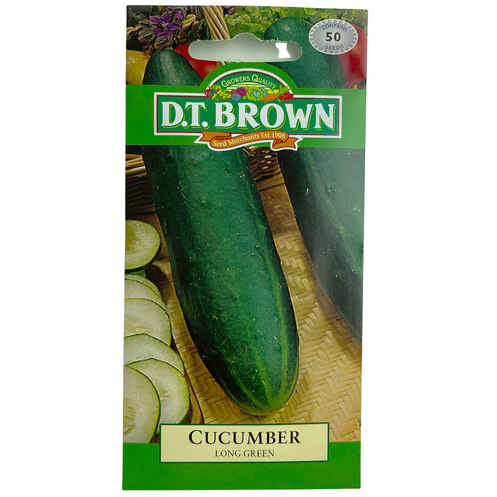 DT Brown Cucumber Long Green Seeds Packet | Gardening