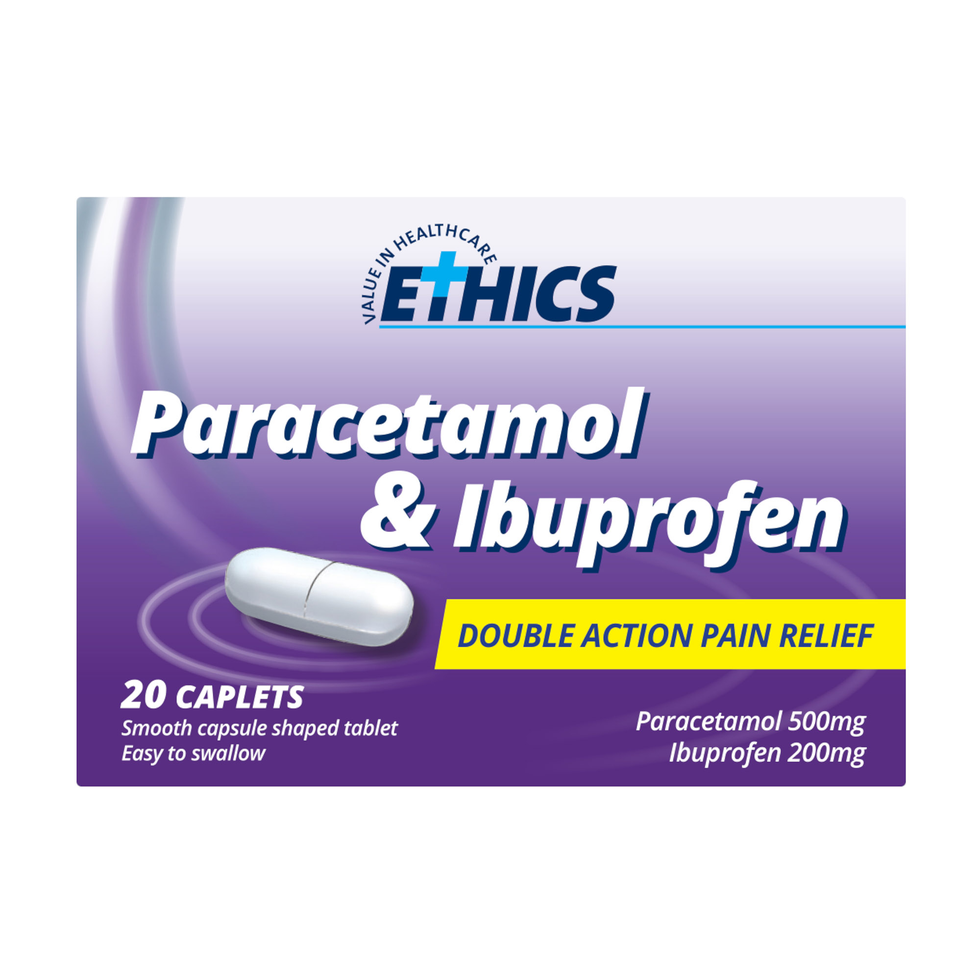 Ethics Paracetamol 500mg & Ibuprofen 200mg Caplets 20's | Health & Beauty