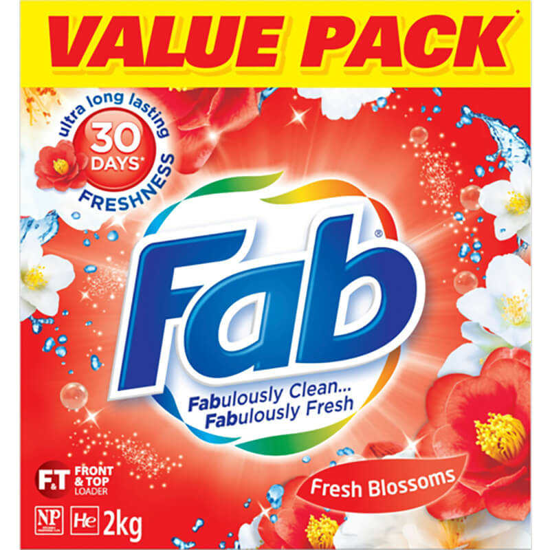 Fab Laundry Powder Fresh Blossoms 2kg | Household