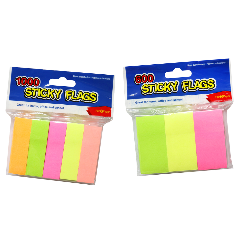 Flouro Sticky Note Flags Assorted | Stationery, Party & Craft