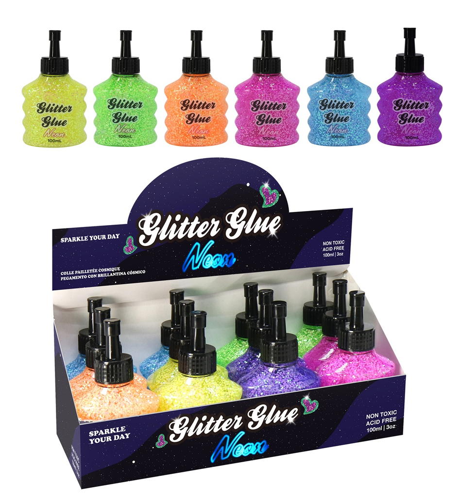 Glitter Glue Neon 100ml Assorted | Stationery, Party & Craft