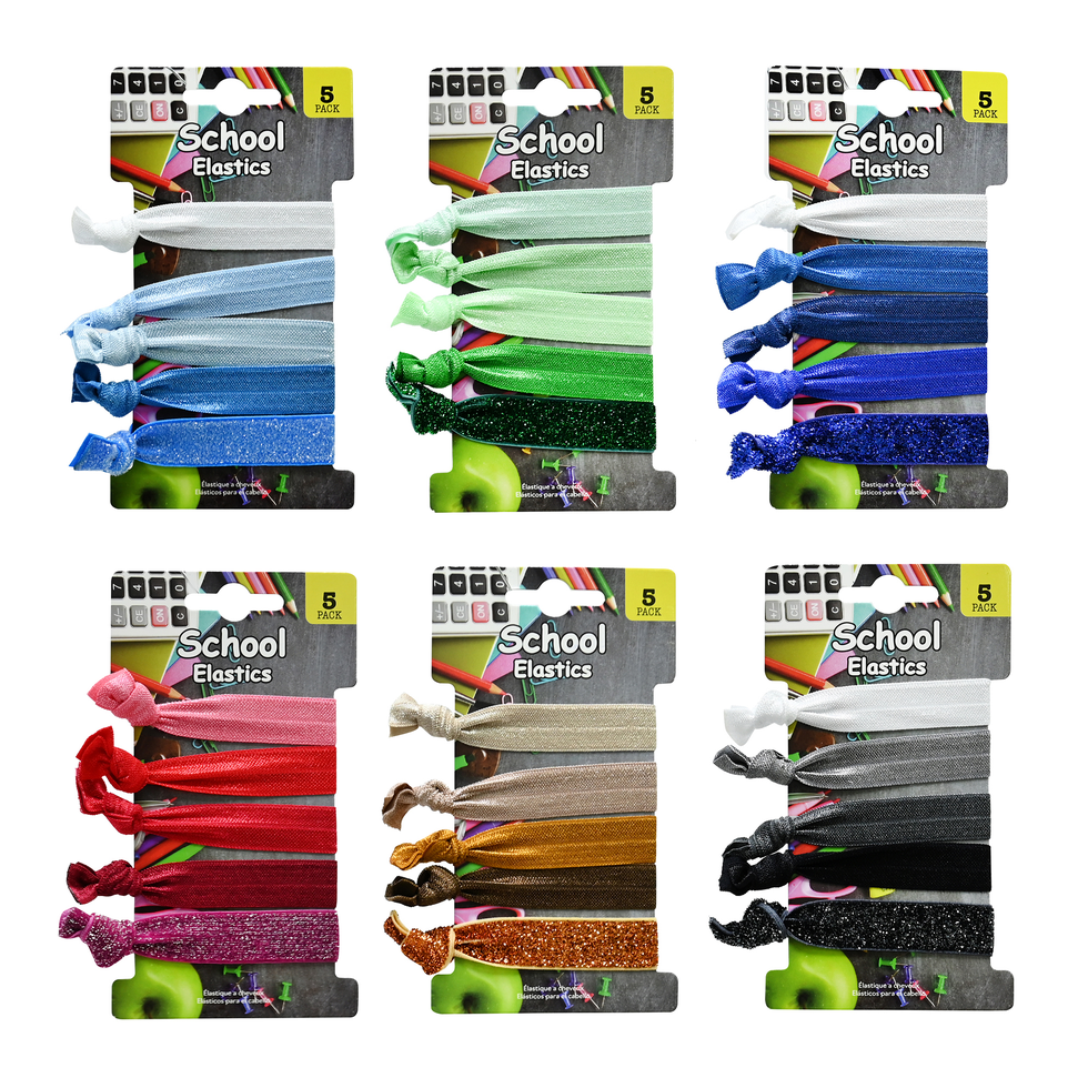Hair Elastics 5pk Assorted | Health & Beauty | Crackerjack