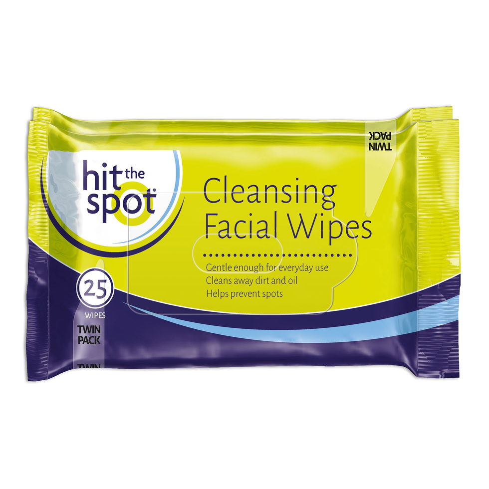 Hit The Spot Cleansing Facial Wipes 2x25pk | Health & Beauty