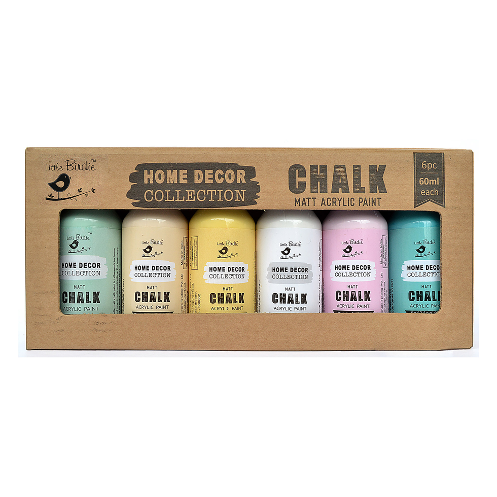 Home Decor Collection Matt Acrylic Chalk Paint 6Pc | Stationery, Party ...