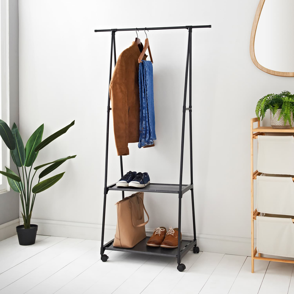 Home Essentials Garment Rack Black | Furniture | Crackerjack