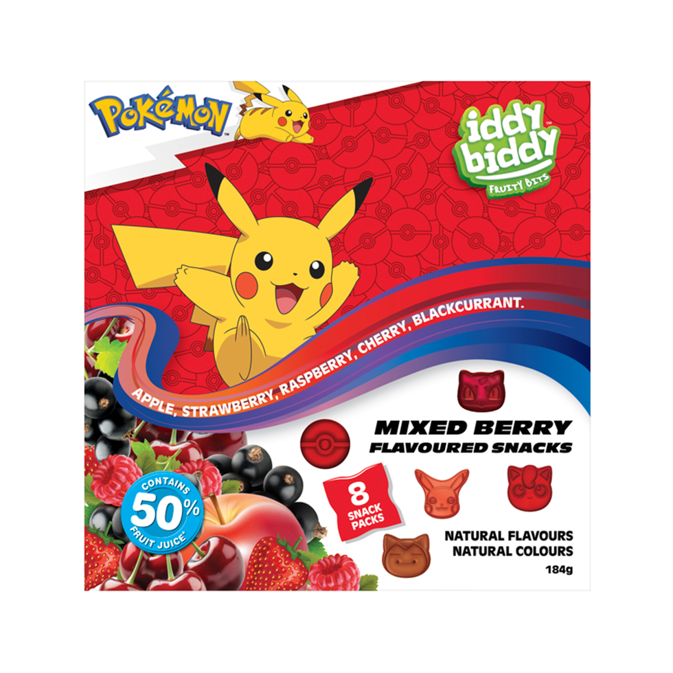 Iddy Biddy Fruit Snacks Pokemon 184g 8pk | Grocery