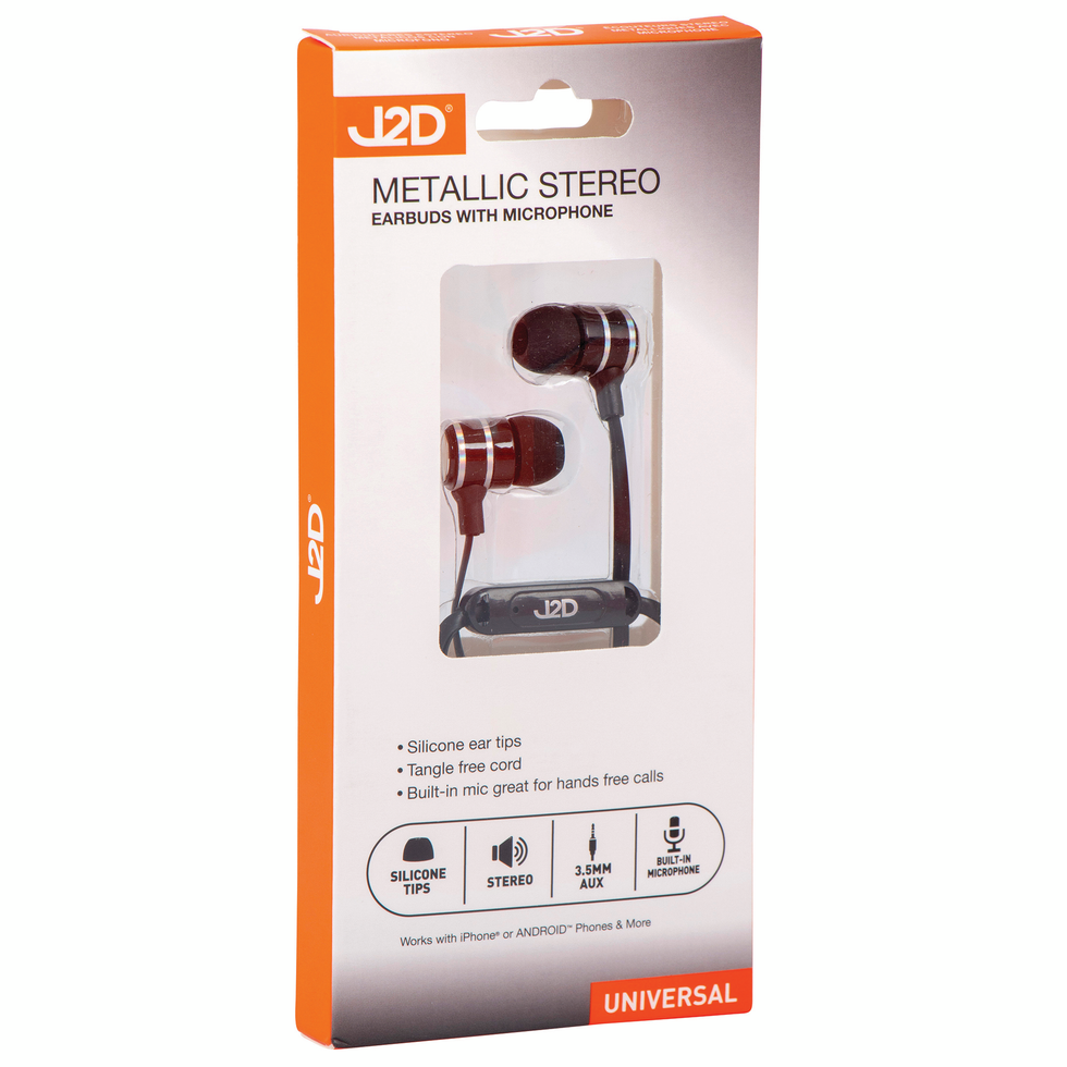 J2D Wired Earbuds Metallic | Home | Crackerjack