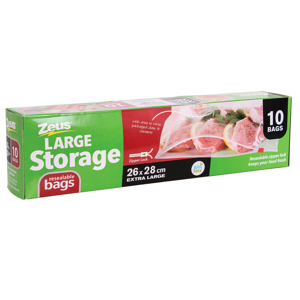 Large Storage Resealable Bag 10pk | Household | Crackerjack