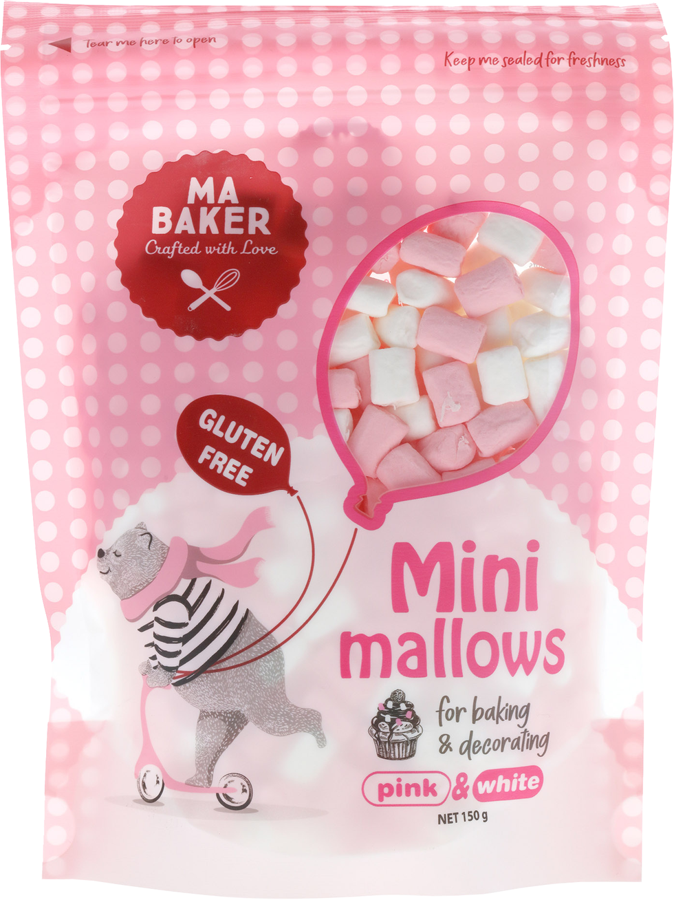 Ma Baker Pink & White Baking Mallows 150g | Grocery
