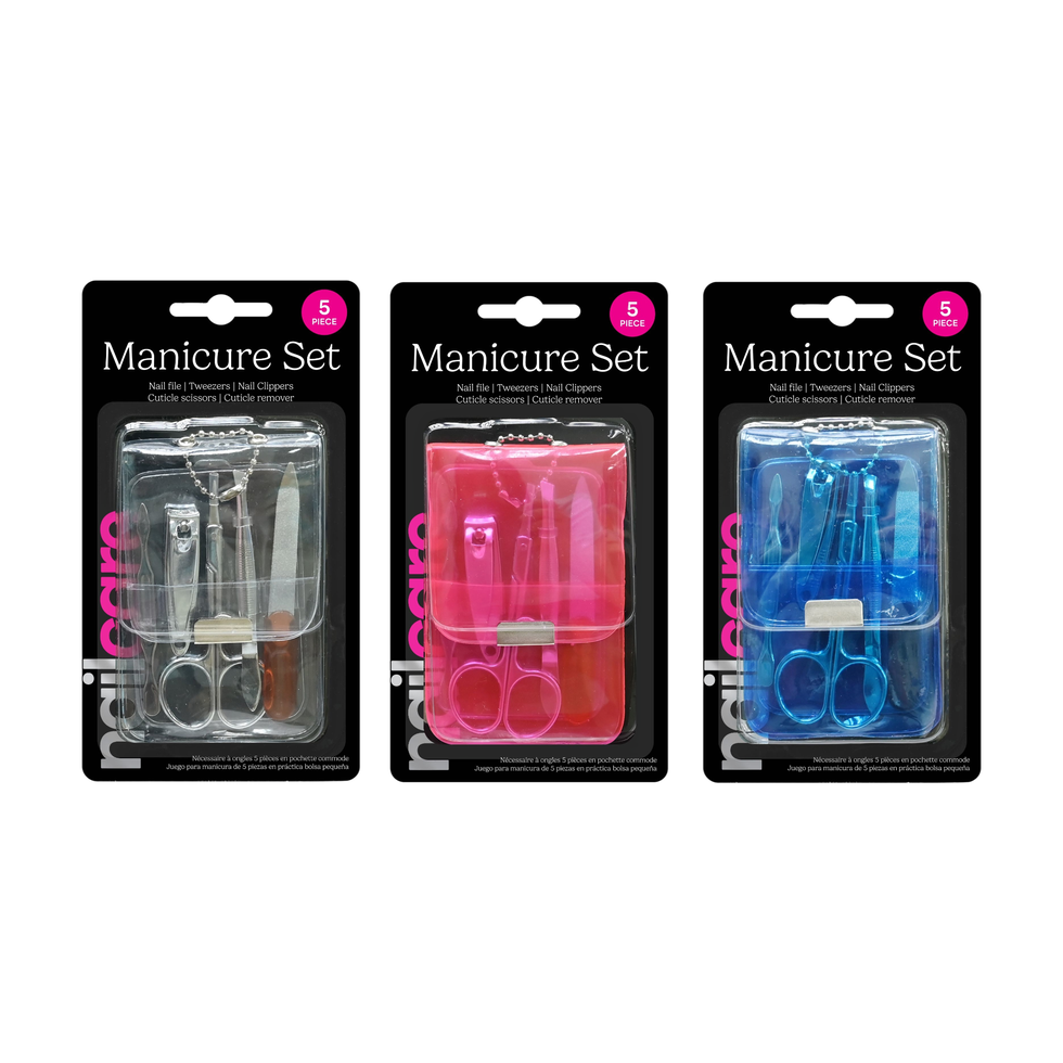 Manicure Set with Pouch 5pc Assorted | Health & Beauty
