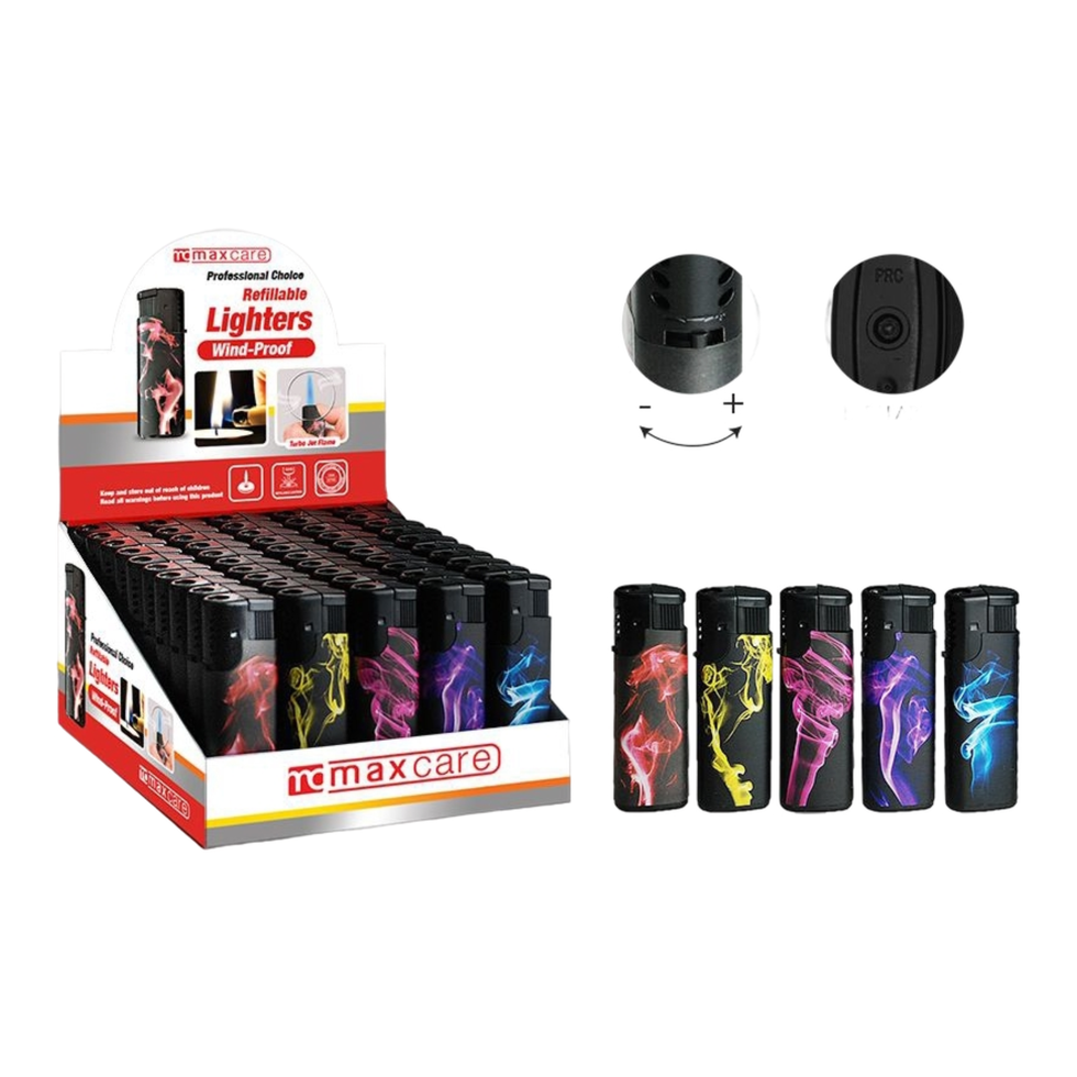 Maxcare Flame Lighter Wind-Proof Refillable | Home