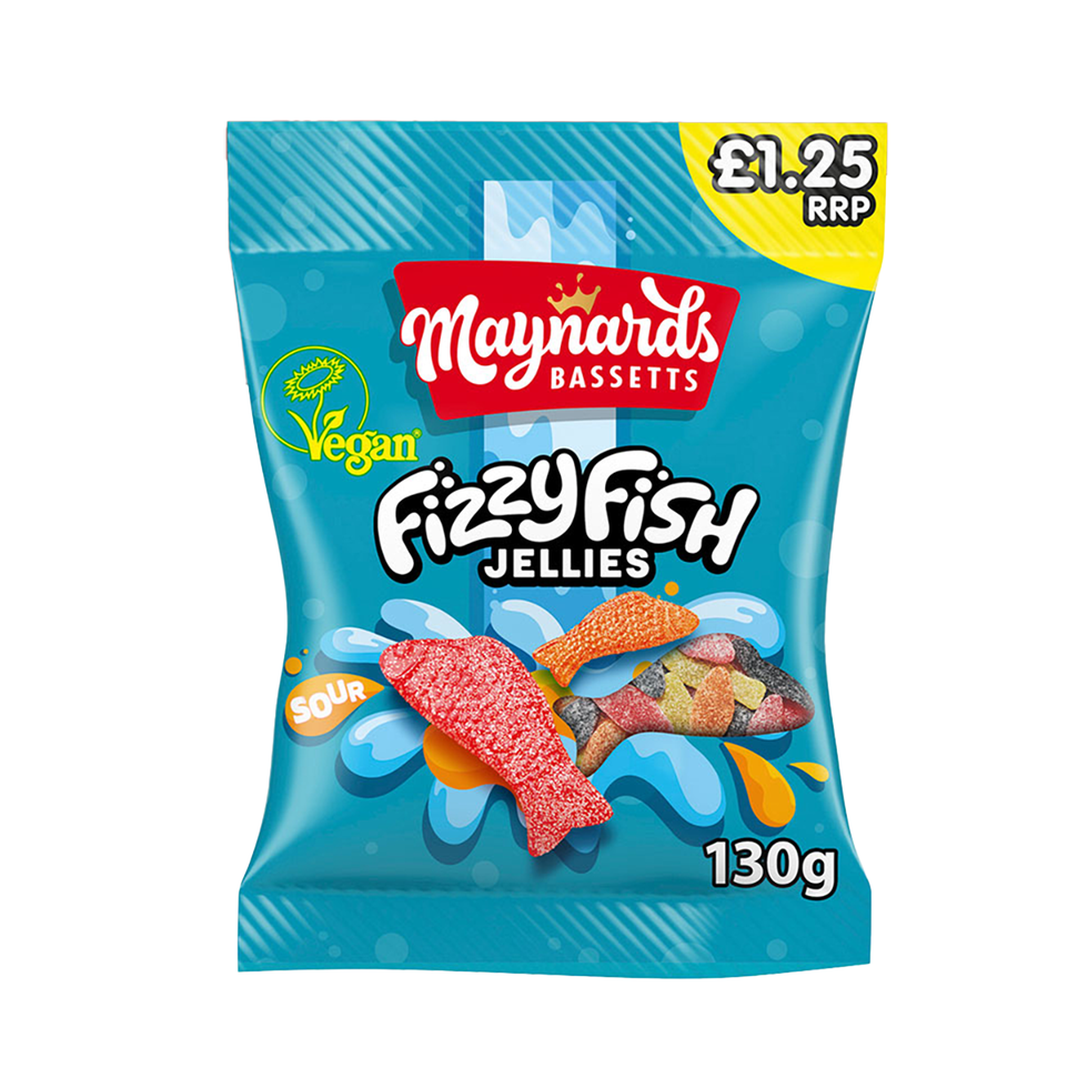 Maynards Bassetts Fizzy Fish Jellies 130g | Confectionery