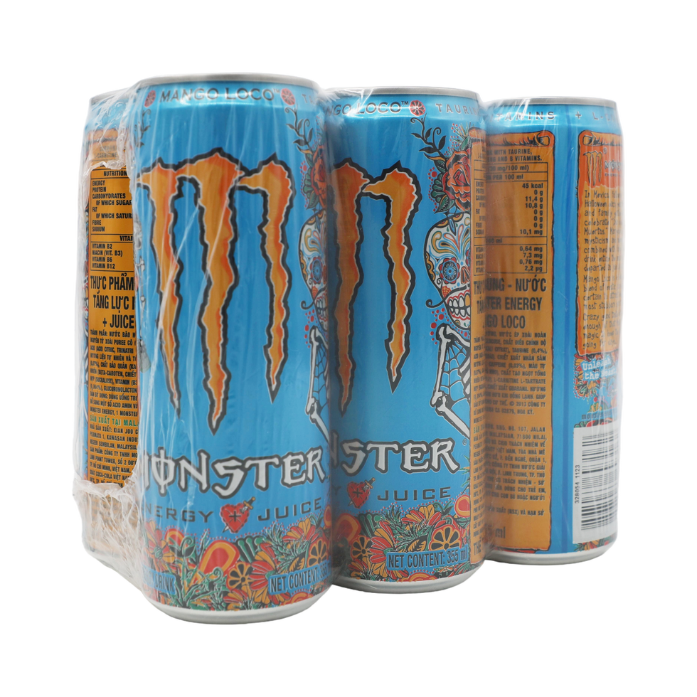 Monster Energy Juice Mango Loco Can 355ml 6pk | Grocery