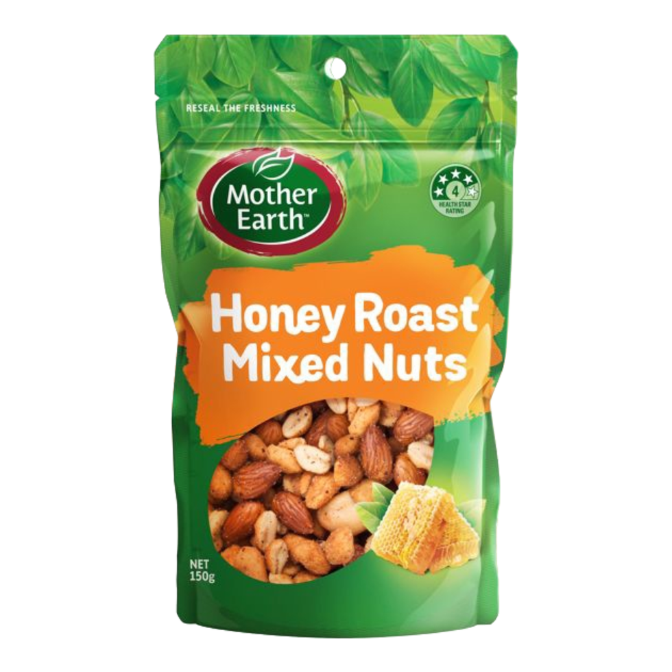 Mother Earth Honey Roasted Mixed Nuts 150g | Grocery