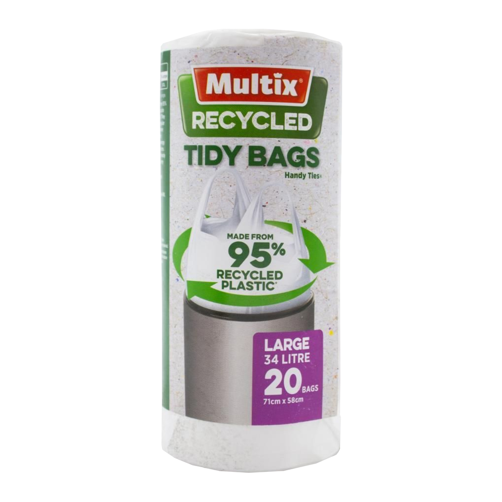 Multix Recycled Tidy Bags With Handy Ties 20pk | Household