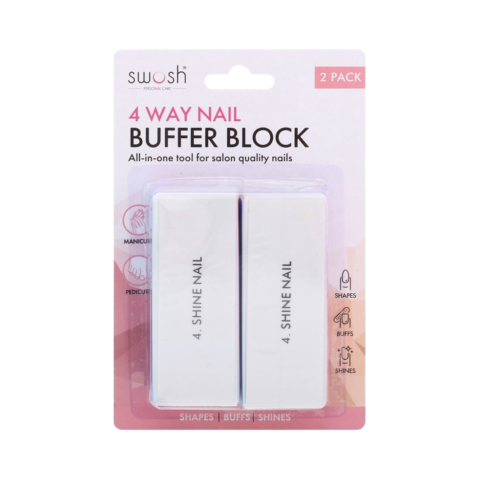 Nail Buffer 4-Way Block 2pk | Health & Beauty | Crackerjack