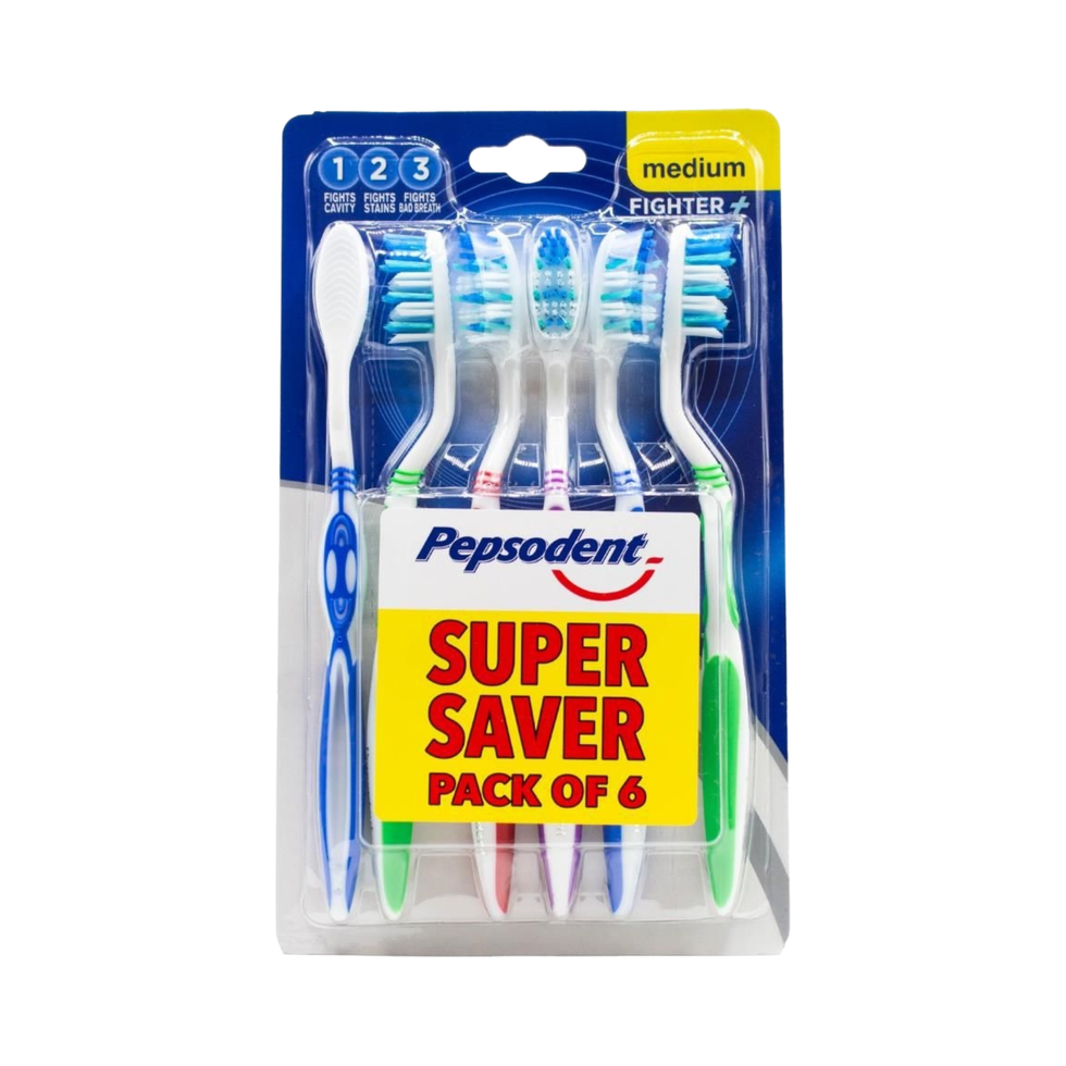 Pepsodent Toothbrush Fighter Medium 6pk | Health & Beauty