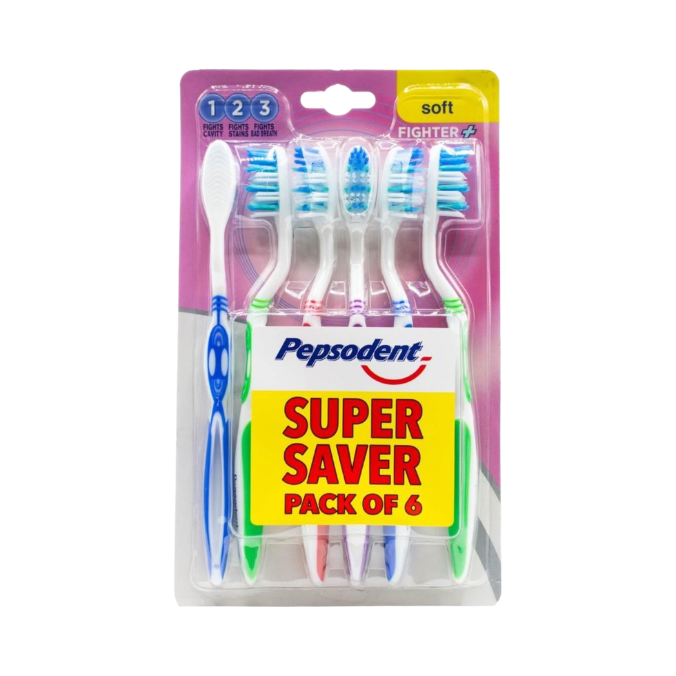 Pepsodent Toothbrush Fighter Soft 6pk | Health & Beauty