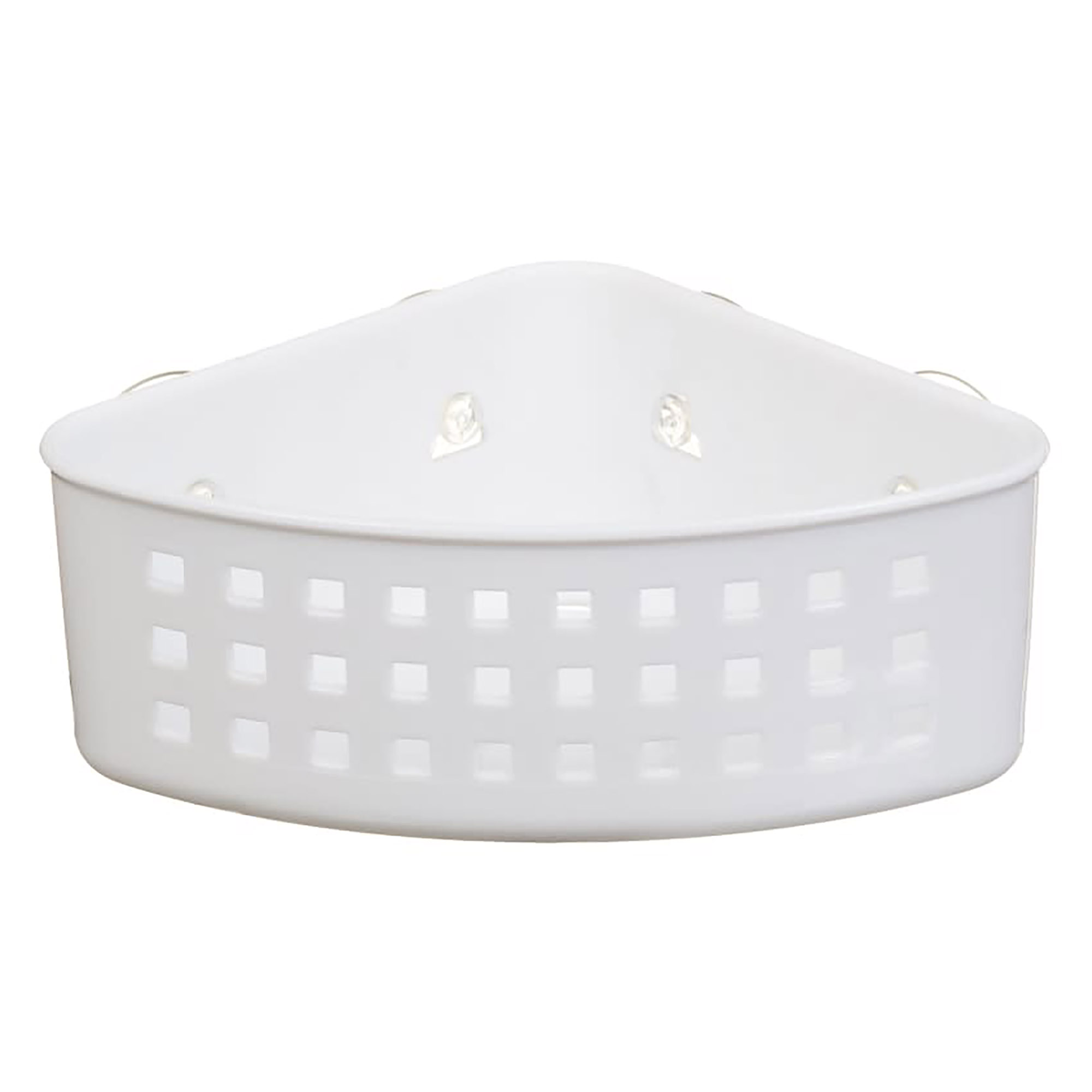 White Plastic Corner Shower Caddy