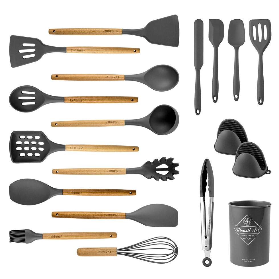Kitchen Utensil Set with Holder 18pk - Black | Home