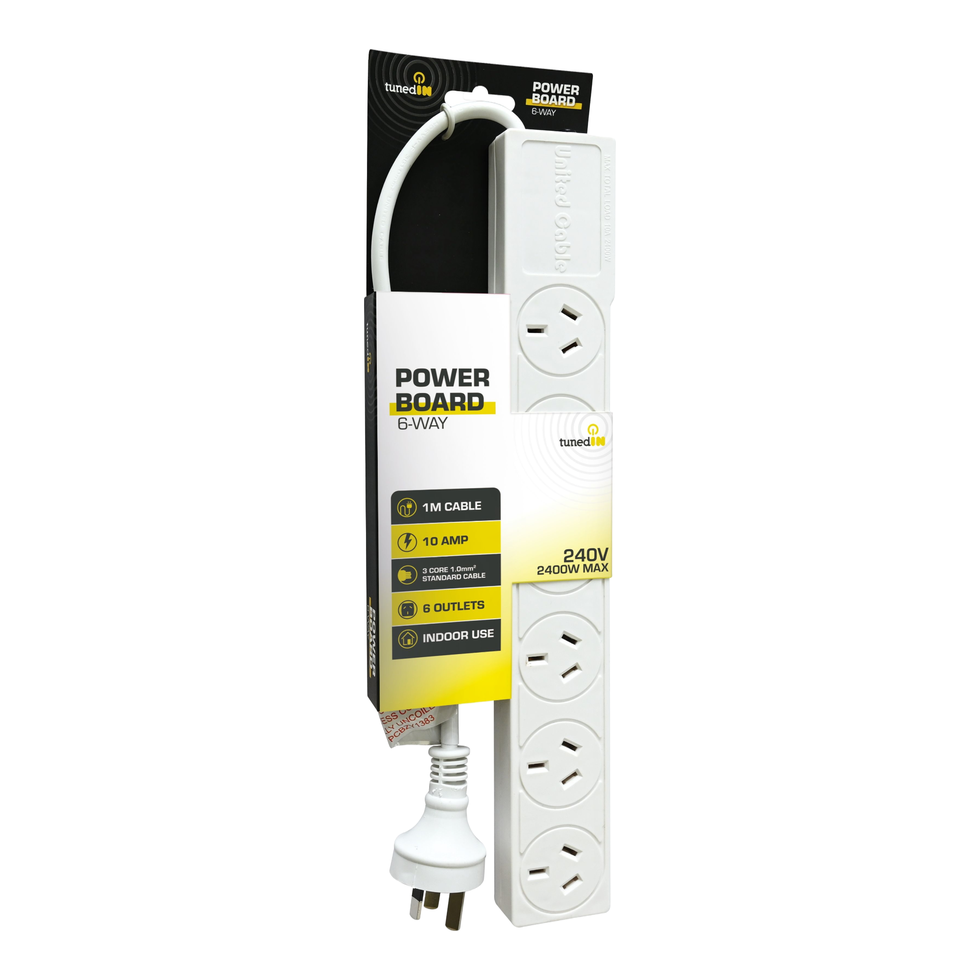 Power Board 6-Way with 1m Cable | Home | Crackerjack