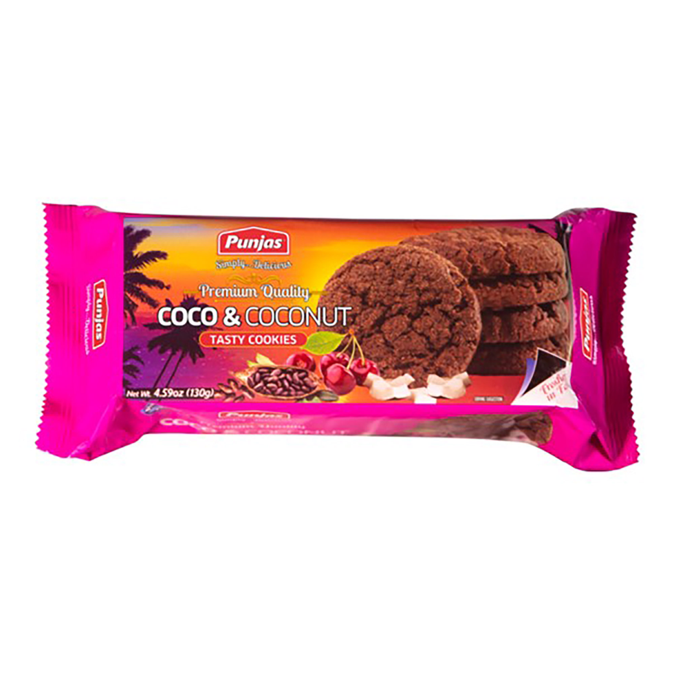 Punjas Cocoa Coconut Cookies 130g | Grocery | Crackerjack