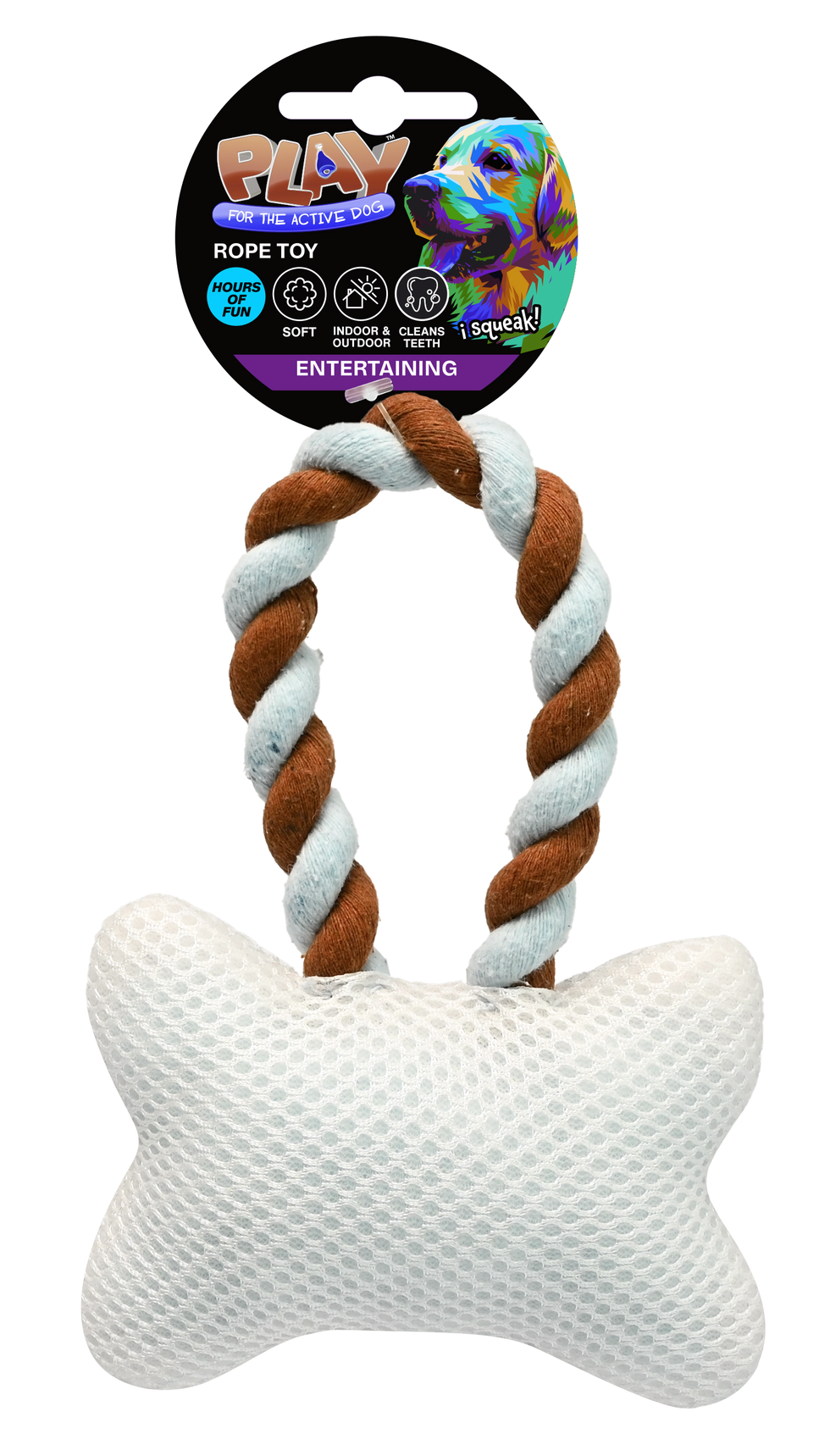 Puppy Plush Rope Toy 17cm Assorted | Pet | Crackerjack