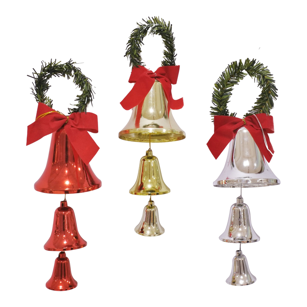 Shiny Bells Tinsel Hanger 3pc | Party | Product