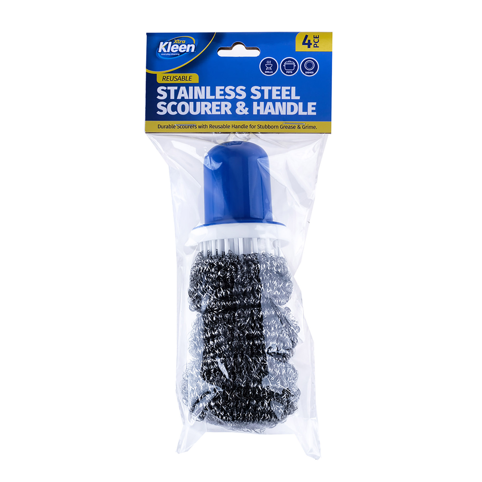 Stainless Steel Scourer with Handle | Household | Crackerjack
