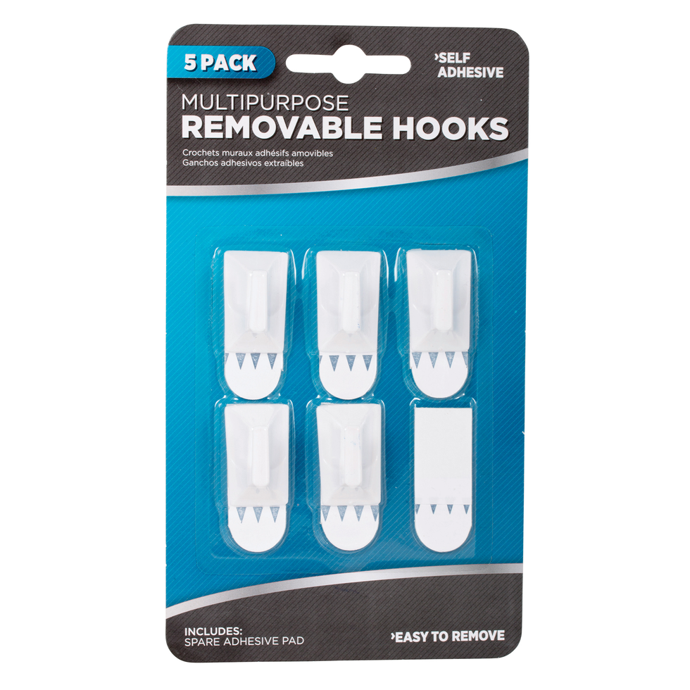 Multipurpose Removable Hooks 5pk | Household | Crackerjack