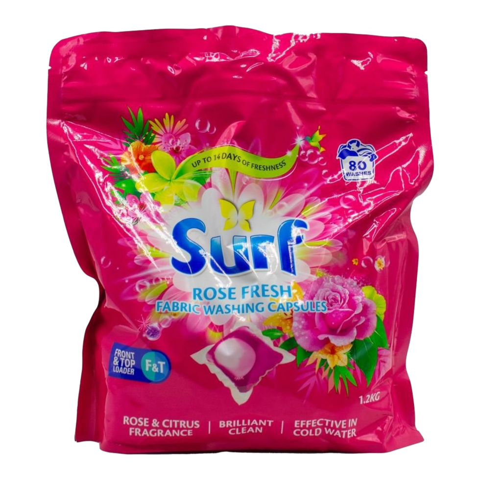 Surf Fabric Capsules Front and Top Loader Rose Fresh 80pk | Household
