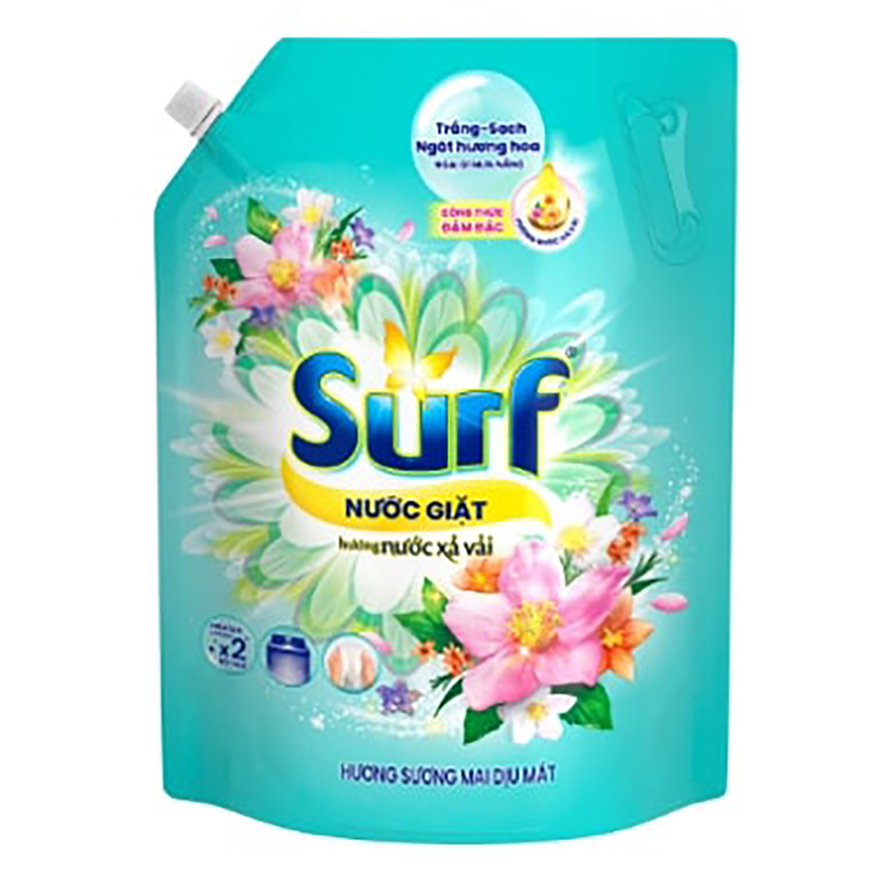 Surf Liquid Detergent Emerald Pouch 2.9kg | Household